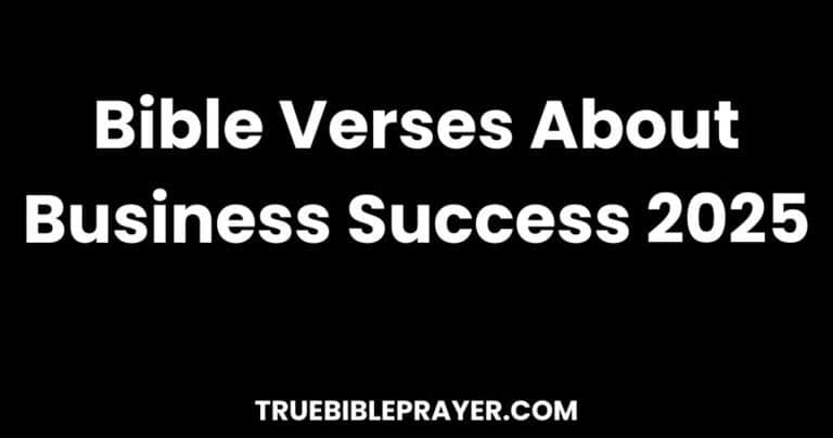 Bible Verses About Business Success 2025